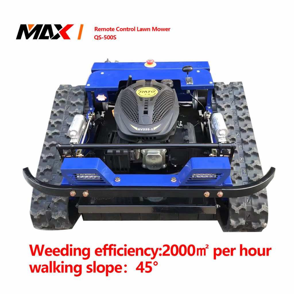 Remote Controlled Lawn Mower Robot Grass Cutter For Slopes