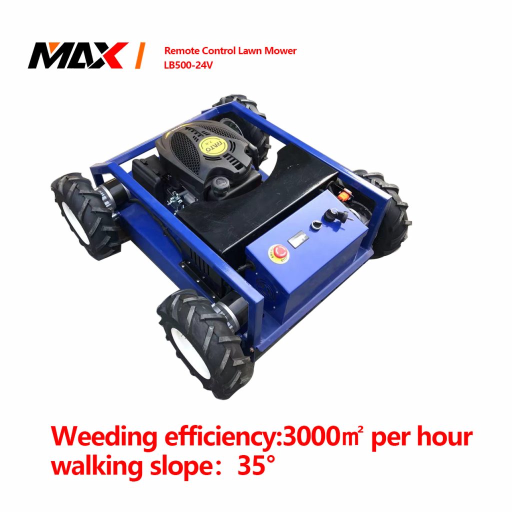 Remote Controlled Lawn Mower Robot Grass Cutter For Slopes